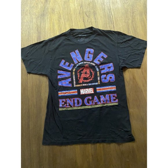Marvel | Tops | Marvel Avengers End Game Movie Black Graphic Crew Neck ...